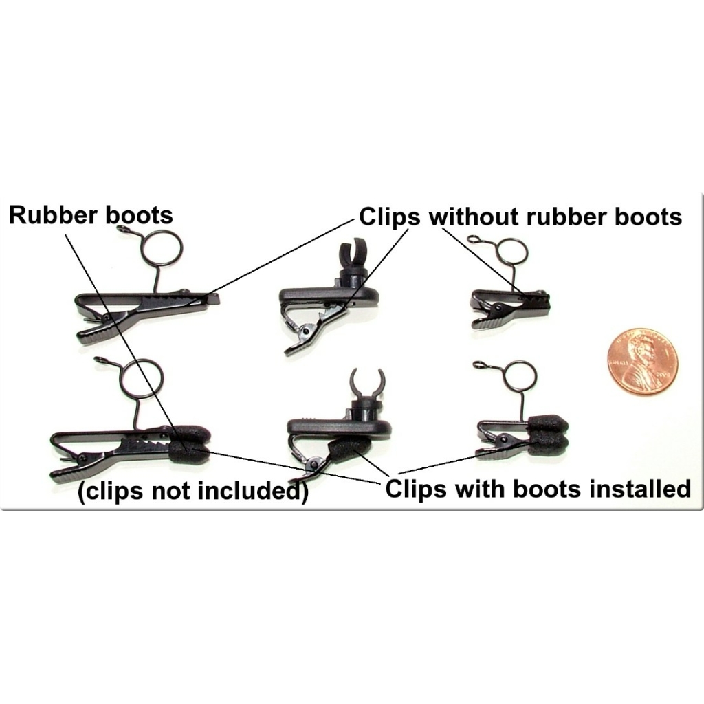 Sound Professionals One set of 4 rubber boots for most small lapel ...