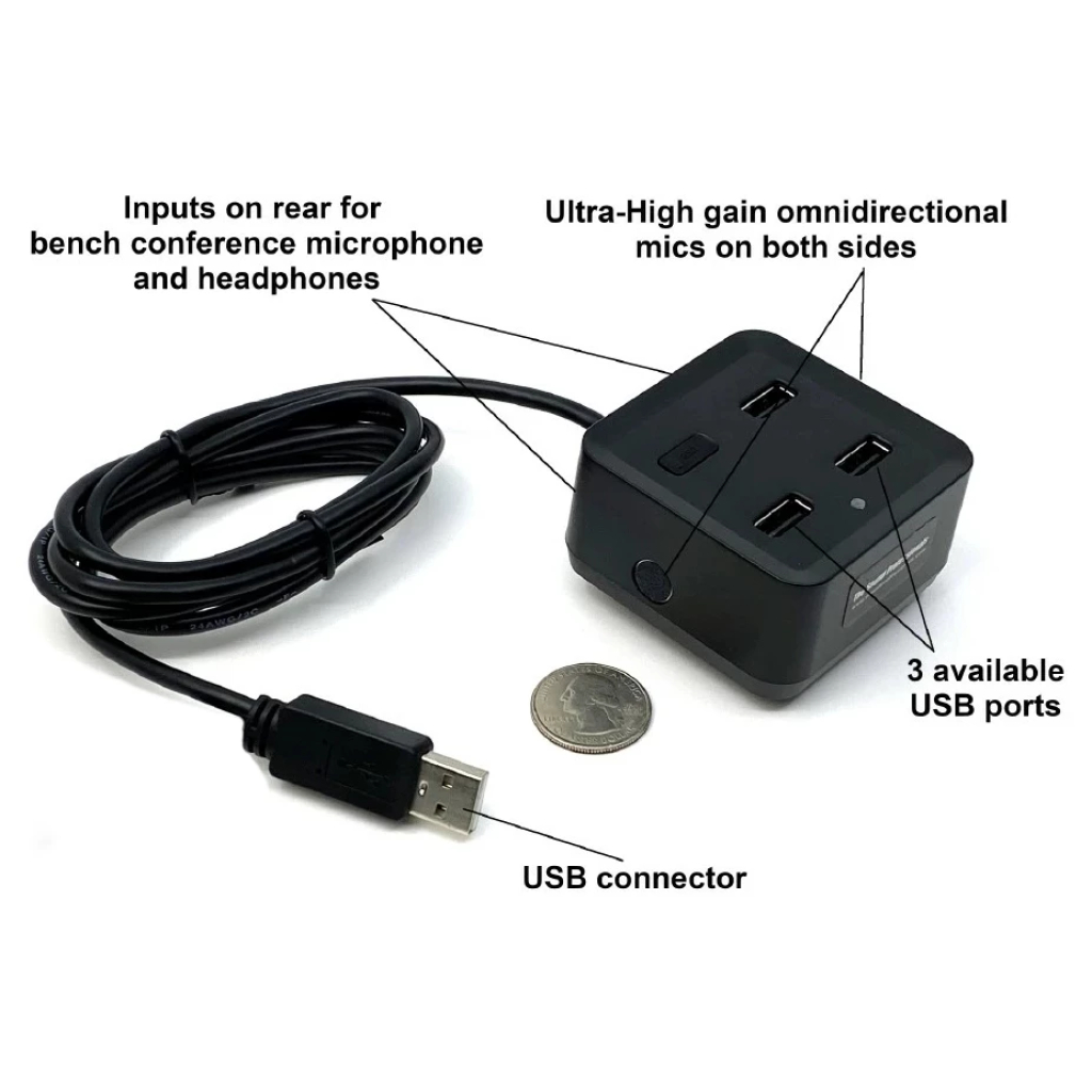 Ultra-high output miniature omnidirectional USB microphone with built ...