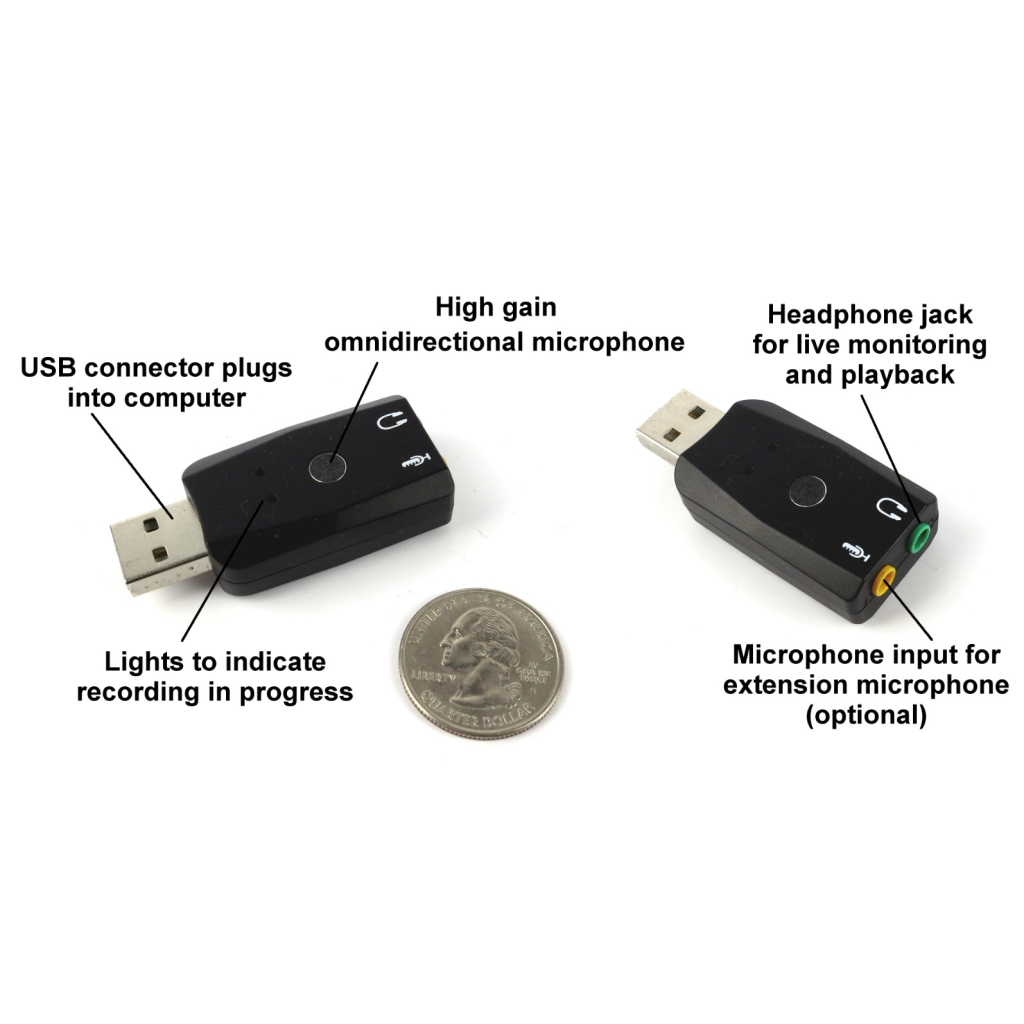 Sound Professionals SP-USB-MIC-ADAPTER - USB sound adapter with mono ...
